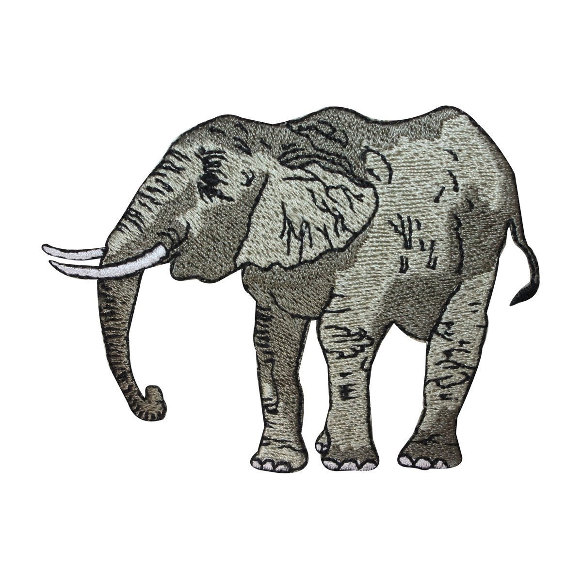 ID 2827 African Elephant Patch Safari Animal Embroidered Iron on ...