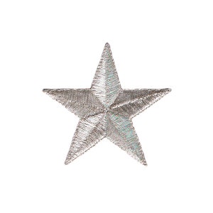 2 1/2 INCH Silver Star Patch Astronomy Astrology Embroidered Iron on ...