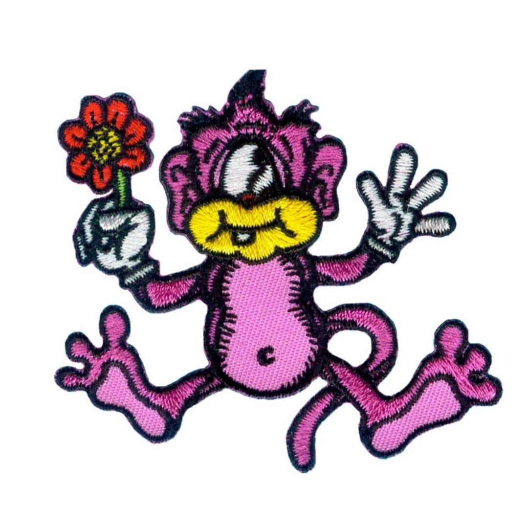Purple Cyclops Monkey Patch Chimp Baby Cartoon Reed Embroidered Iron on ...