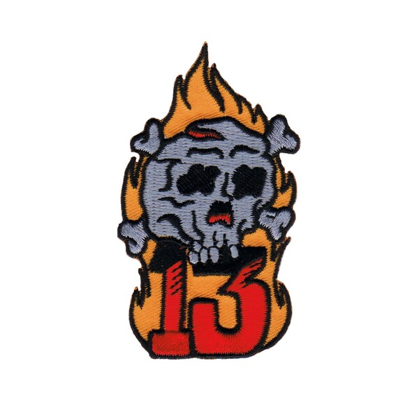 Flaming Skull Patch - Etsy