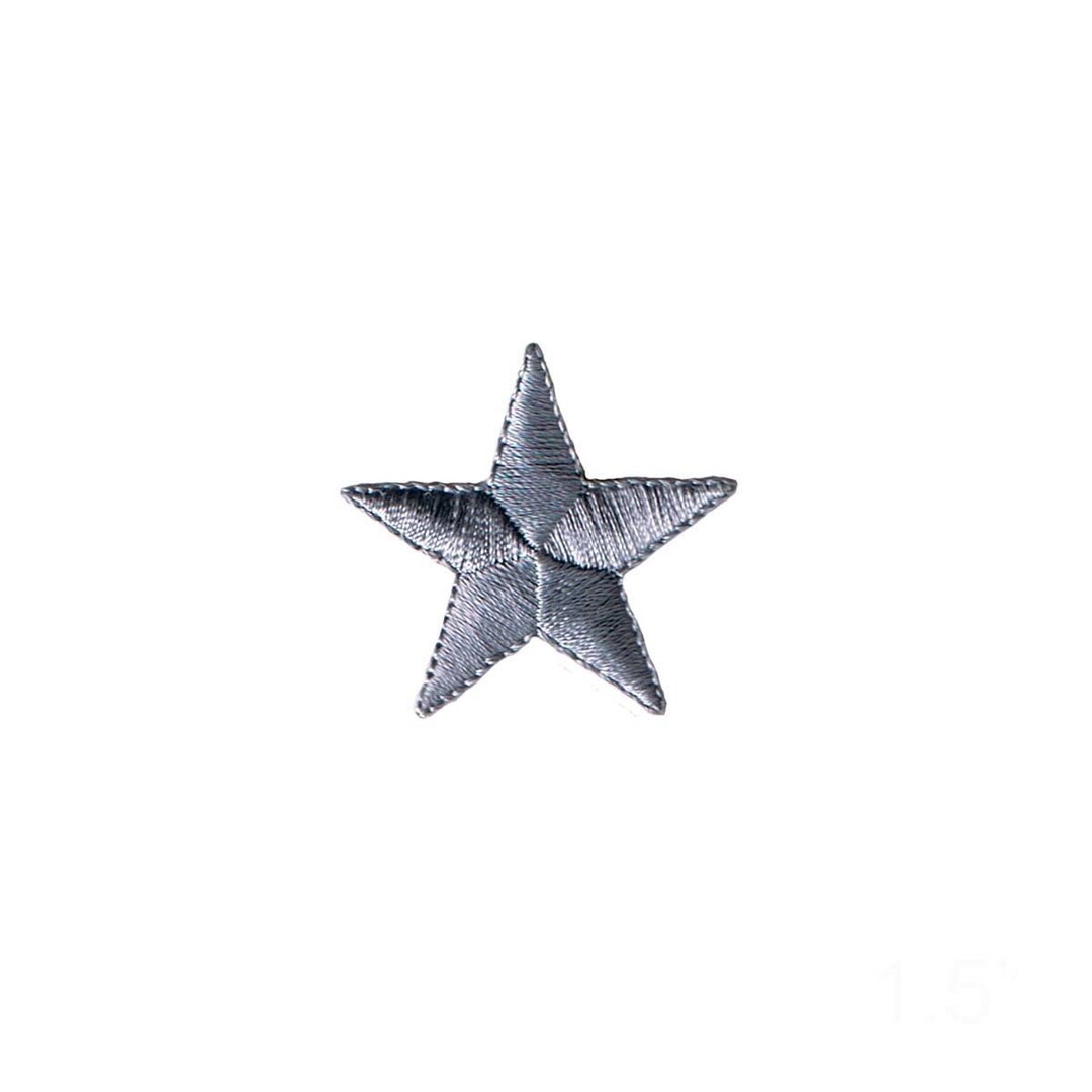 1 1/2 INCH Gray Star Patch Sky Astronomy Astrology Embroidered Iron on ...