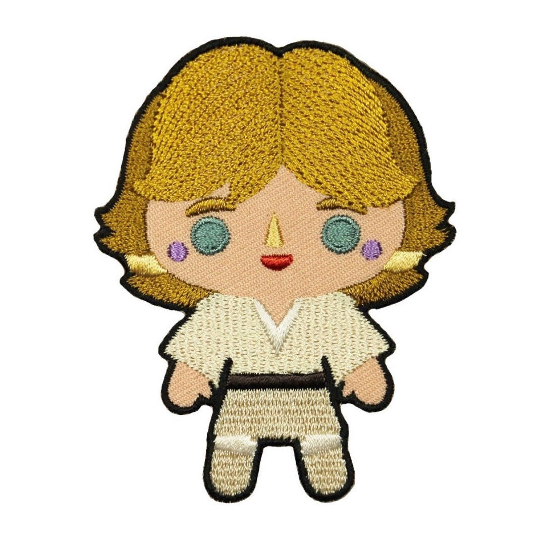 Star Wars Luke Skywalker Patch Jedi Emoji Chibi Embroidered Iron on ...