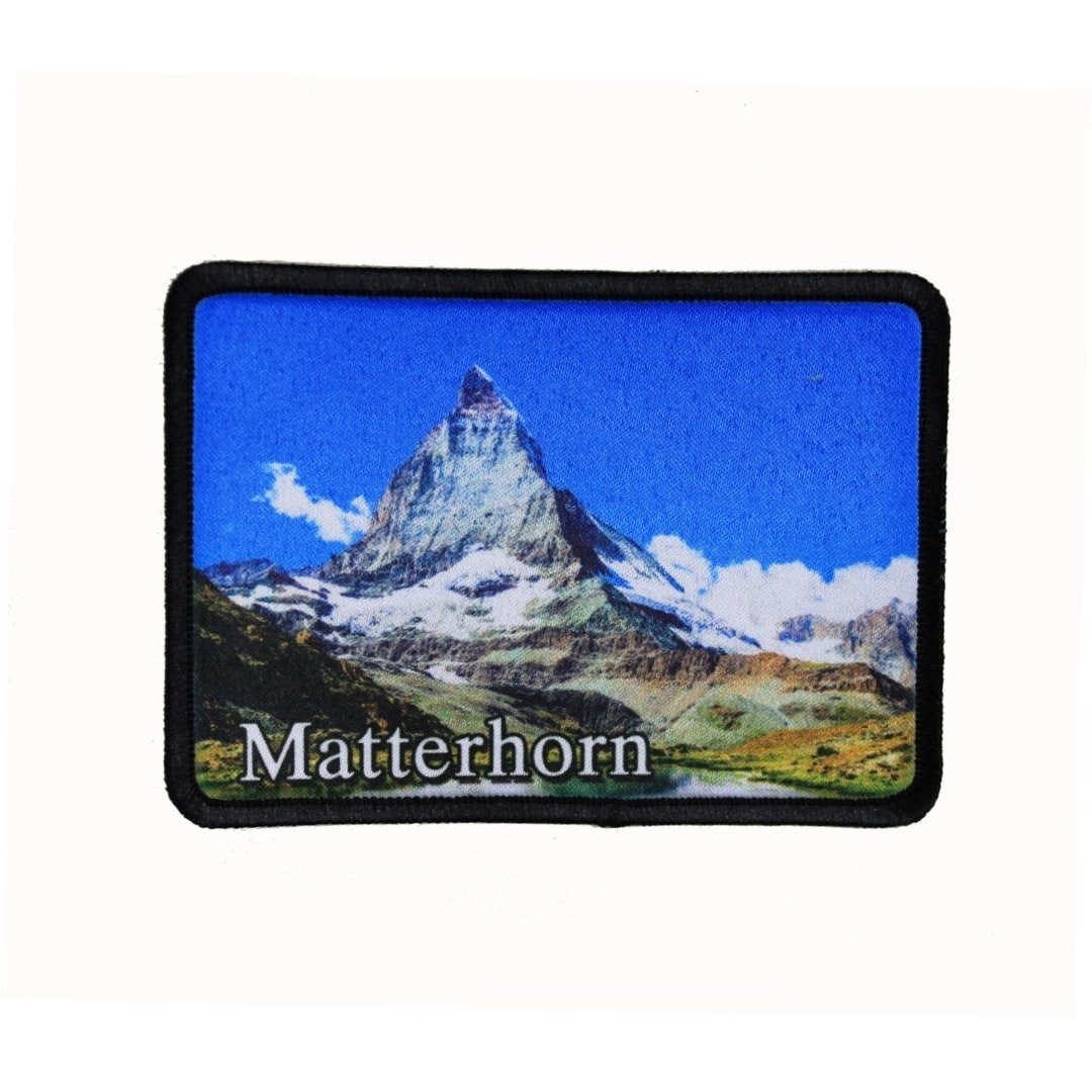 Matterhorn Mountain Patch Switzerland Travel Dye Sublimation Iron on ...