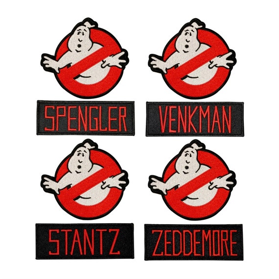 Set of 8 Ghostbusters Group Uniform Name Tags & No Ghost Signs | Etsy