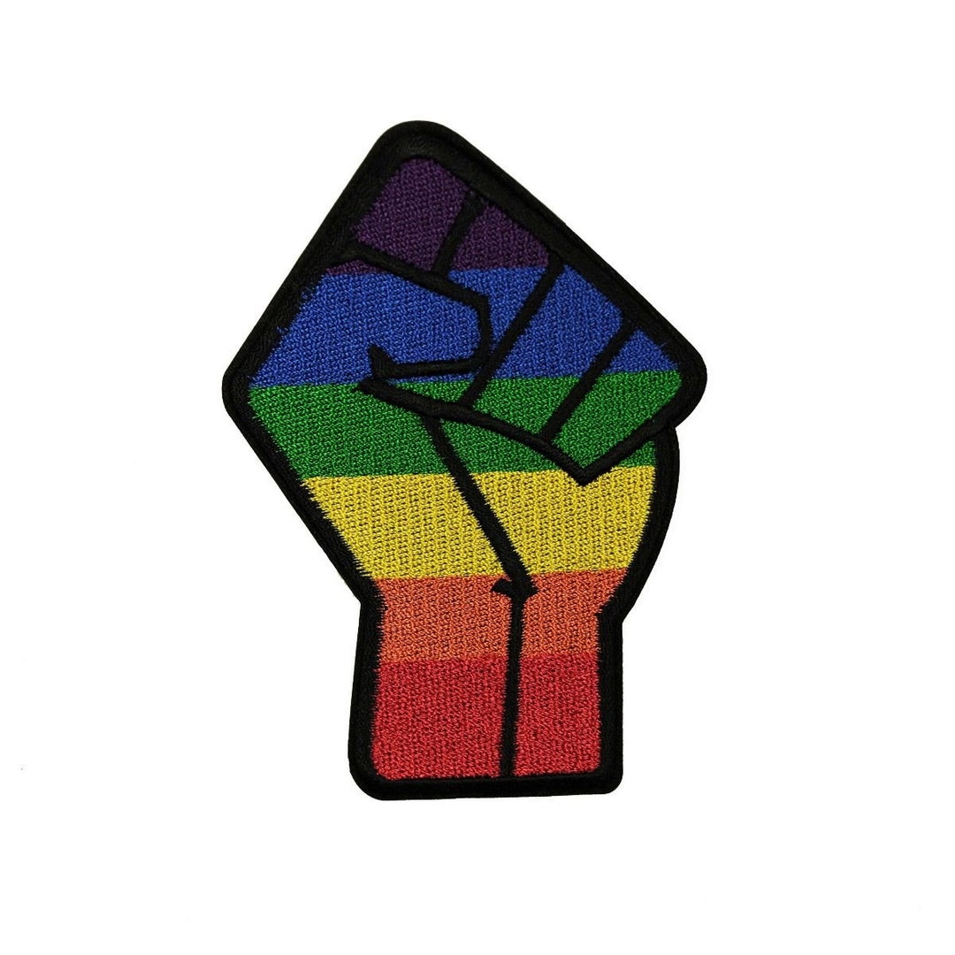 Fist Rainbow Patch LGBTQ Communtiy Pride Equality Embroidered Iron on ...