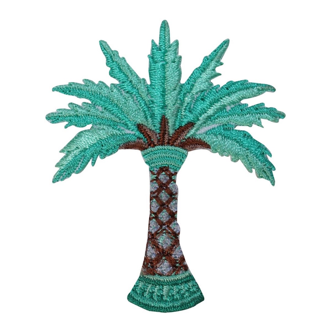 ID 1737 Palm Tree Patch Tropical Plant Beach Decor Embroidered Iron on ...
