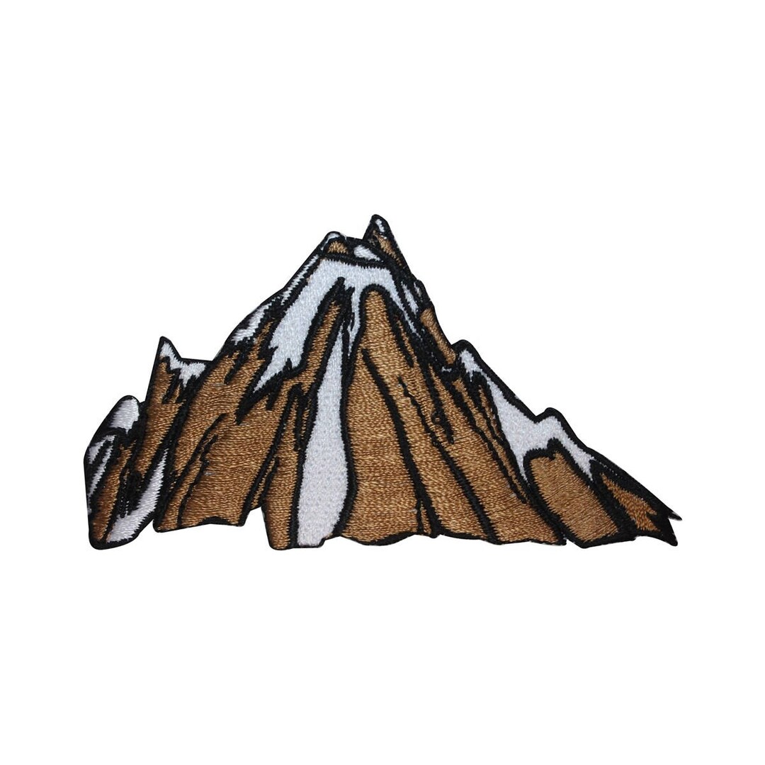ID 3136 Snow Mountain Patch Hill Range Cliff Craft Embroidered Iron on ...