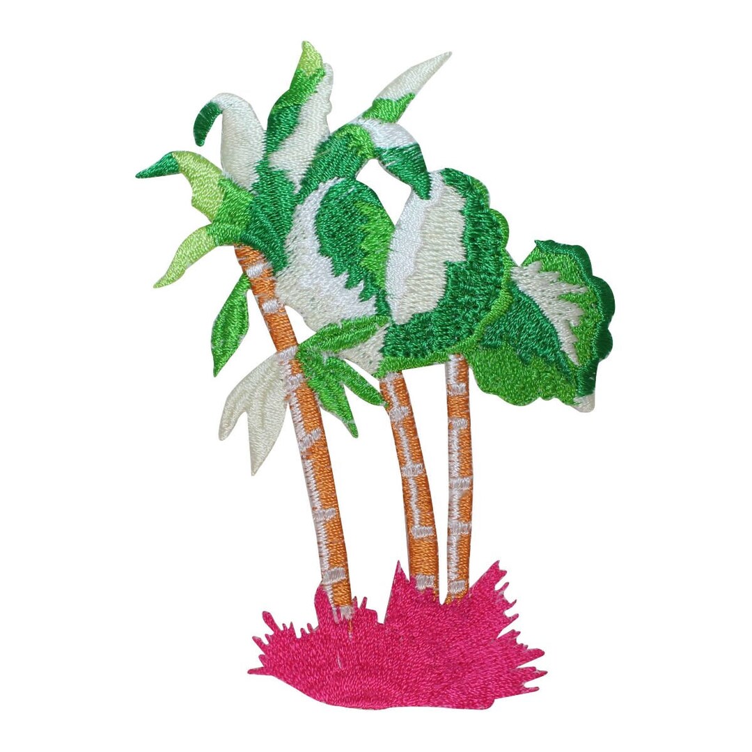 ID 1755 Group of Palm Tree Patch Tropical Beach Embroidered Iron on ...