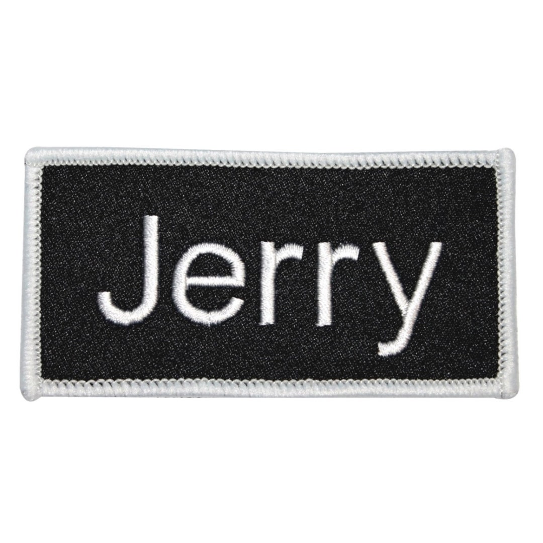Jerry Name Tag Patch Uniform ID Work Shirt Badge Embroidered Iron on ...