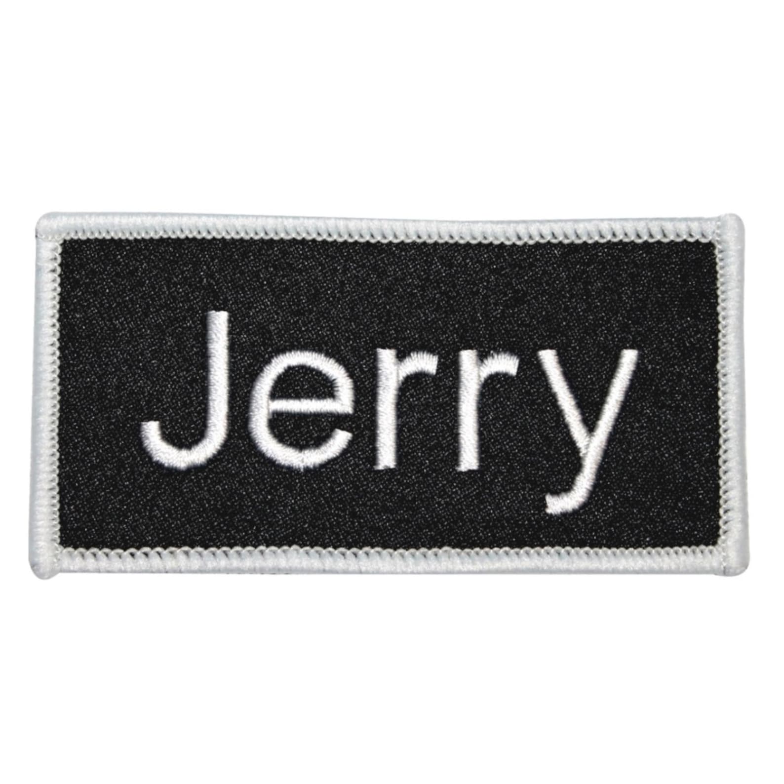 Jerry Name Tag Patch Uniform ID Work Shirt Badge Embroidered Iron on ...