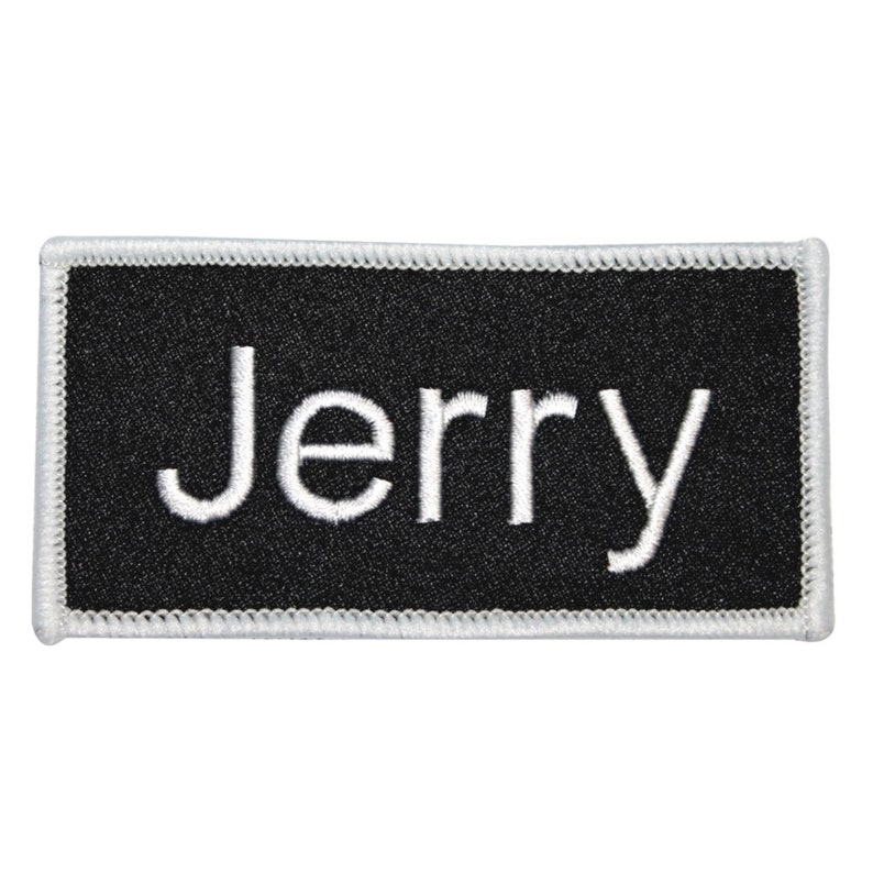 Jerry Name Tag Patch Uniform ID Work Shirt Badge Embroidered Iron on ...