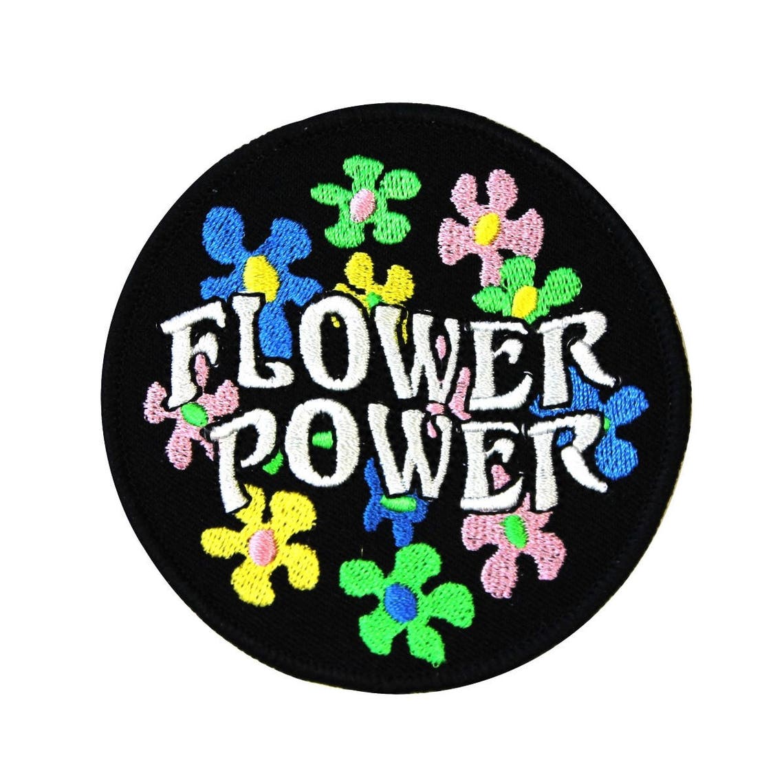 Daisy Flower Power Patch 60s Hippie Peace Badge Embroidered - Etsy