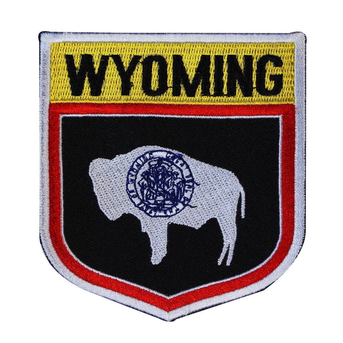 State Flag Shield Wyoming Patch Badge Travel USA Embroidered | Etsy