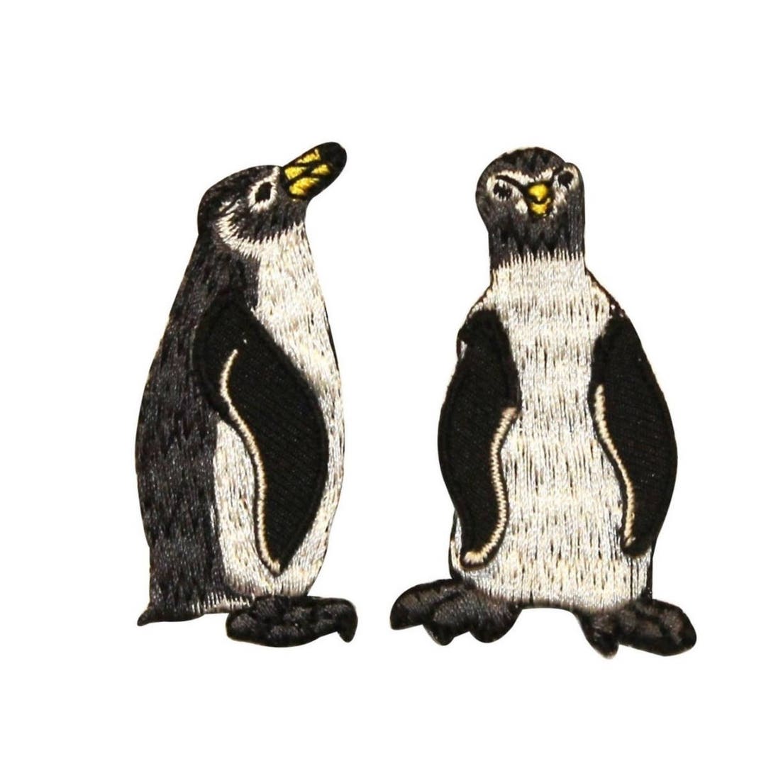 ID 0546AB Set of 2 Penguin Patches Artic Bird Embroidered Iron on ...