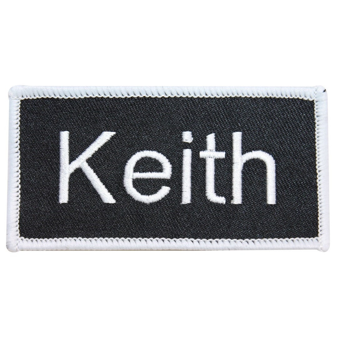 Keith Name Tag Patch Uniform ID Work Shirt Badge Embroidered Iron on ...
