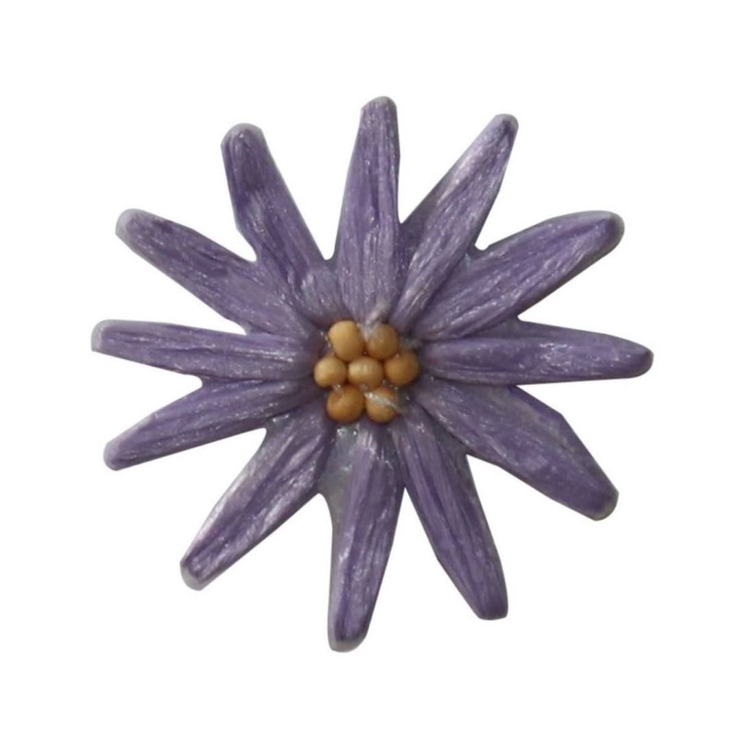 ID 6487 Waxy Thread Purple Daisy Patch Flower Plant Beaded Iron on ...