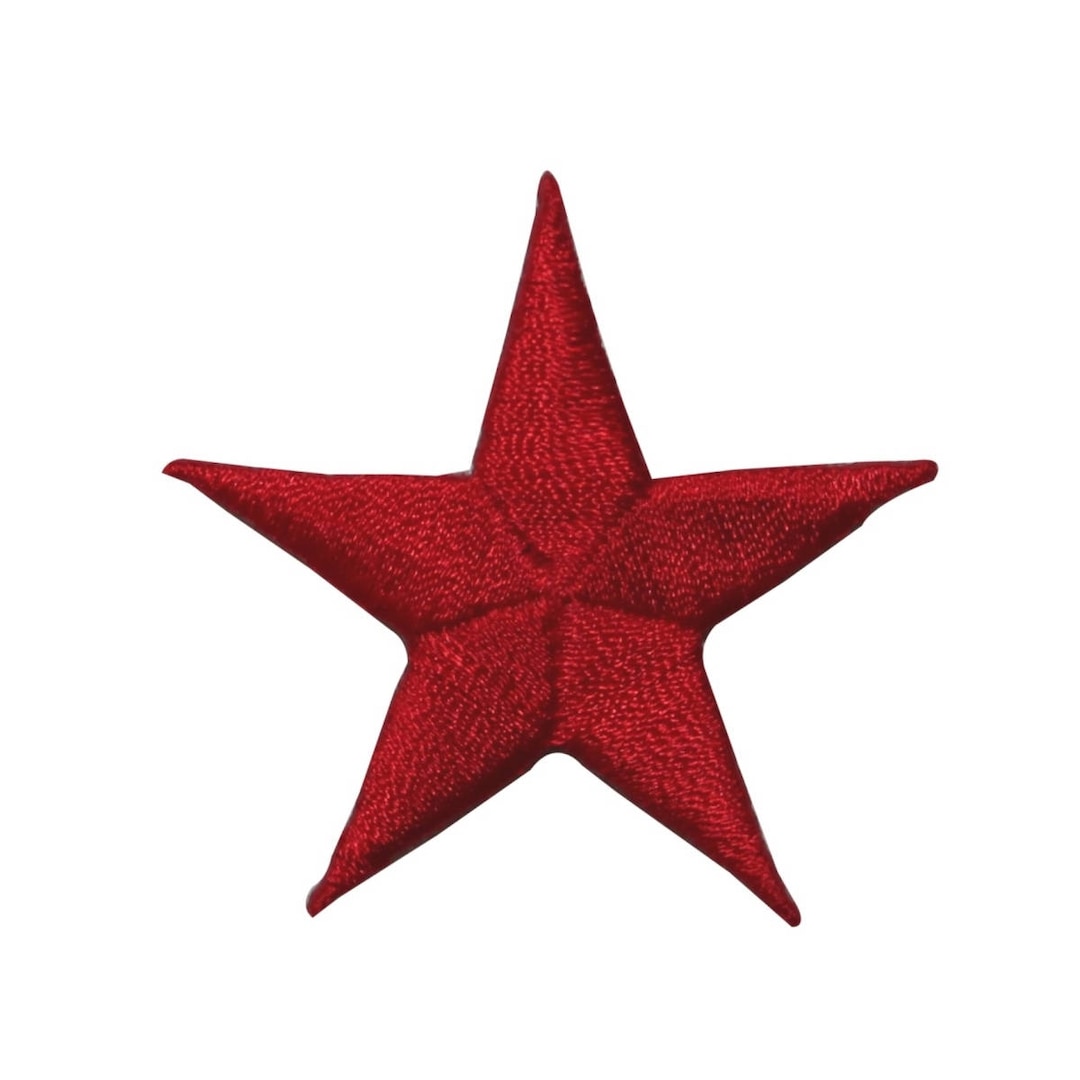 ID 3557 Red Star Patch Night Sky Craft Emblem Embroidered Iron on ...
