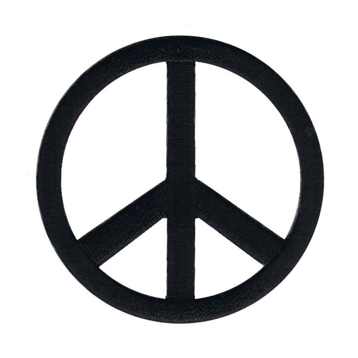 2 1/4 Inch Black Peace Sign Patch Die Cut Embroidered Iron on Applique ...