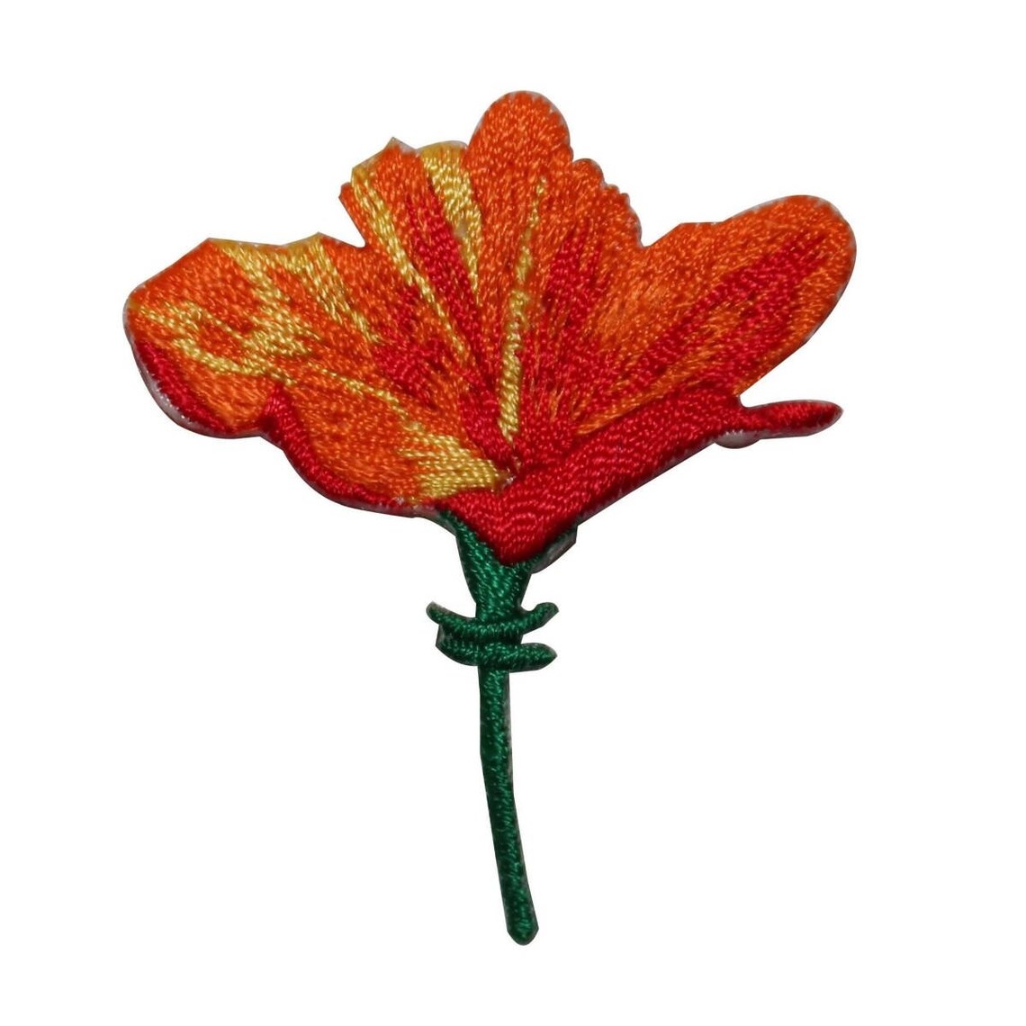 ID 6388 Orange Lily Blossom Patch Garden Flower Embroidered Iron on ...