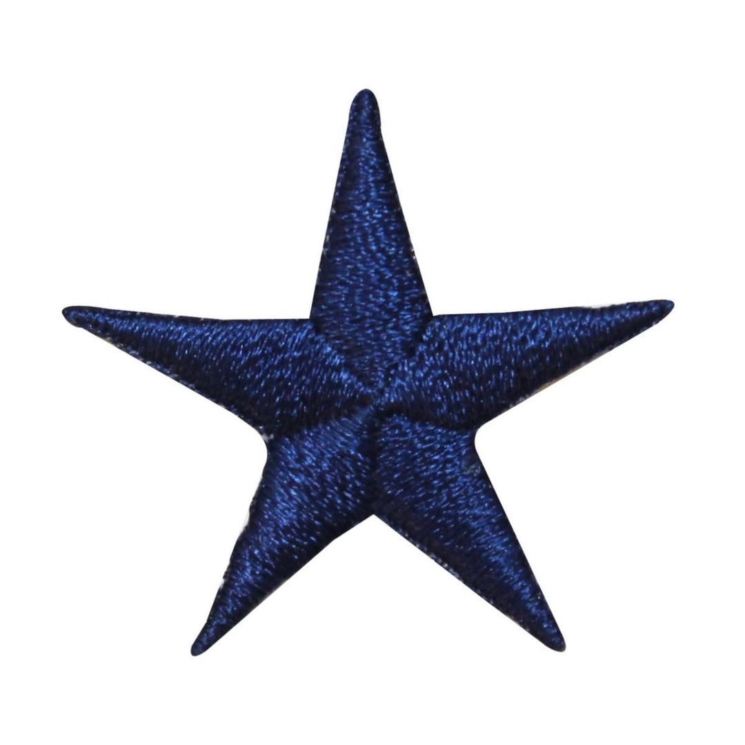 ID 3464D Blue Star Patch Night Sky Symbol Craft Embroidered Iron on ...
