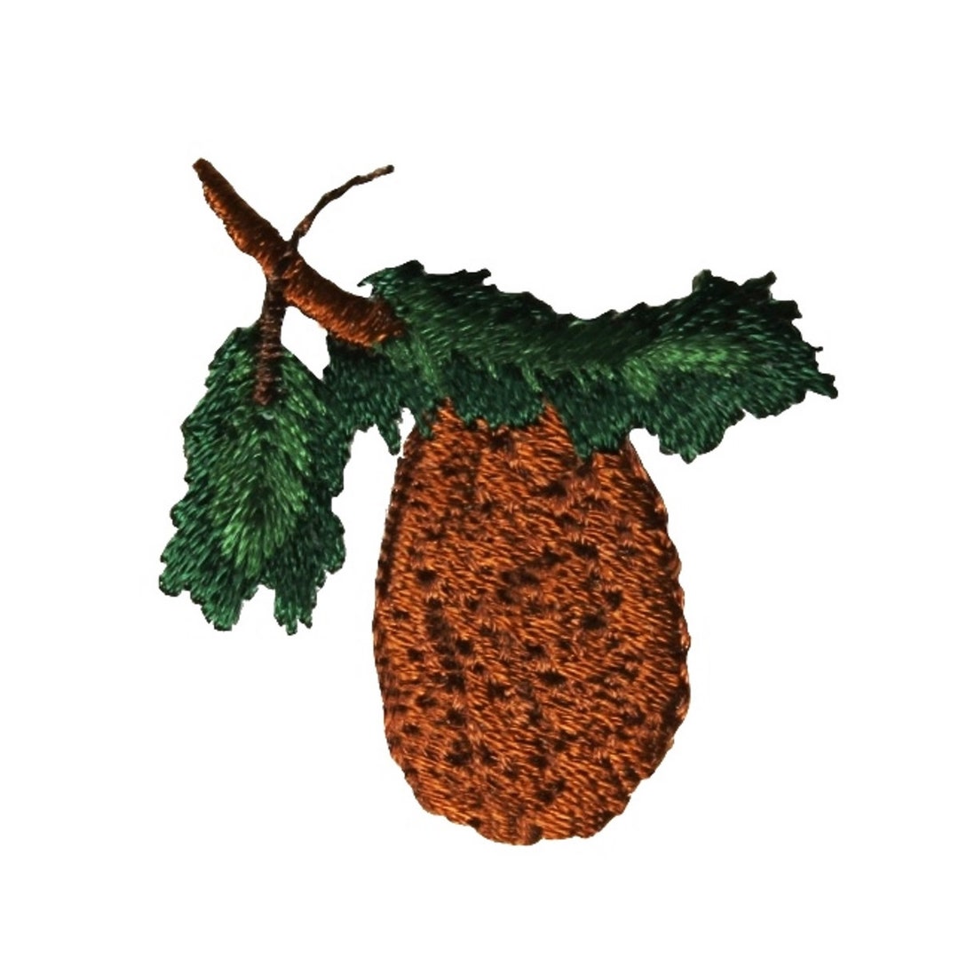 ID 1450 Pinecone on Tree Branch Patch Limb Forest Embroidered Iron on ...