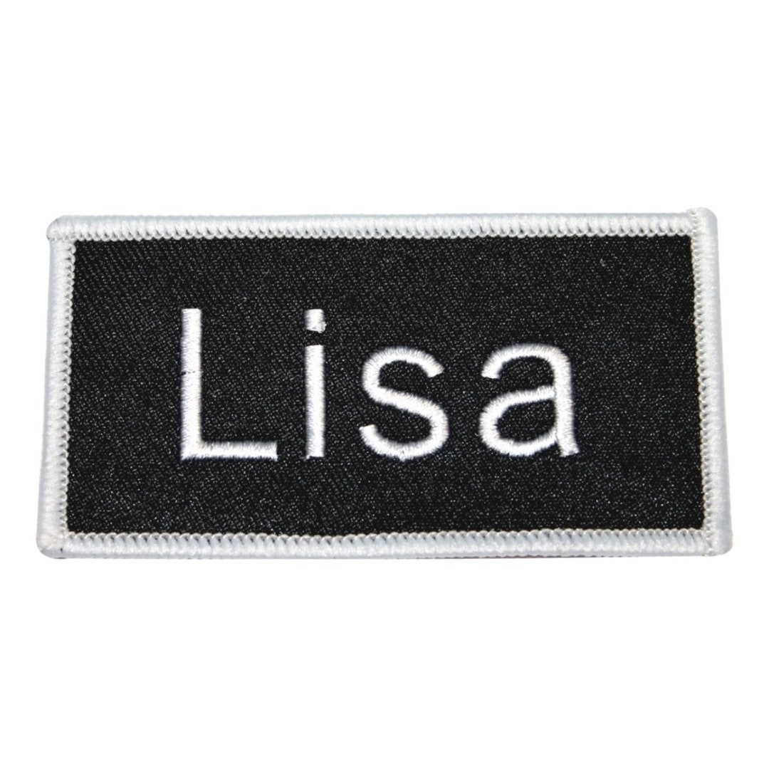 Lisa Name Tag Patch Uniform ID Work Shirt Badge Embroidered Iron on ...