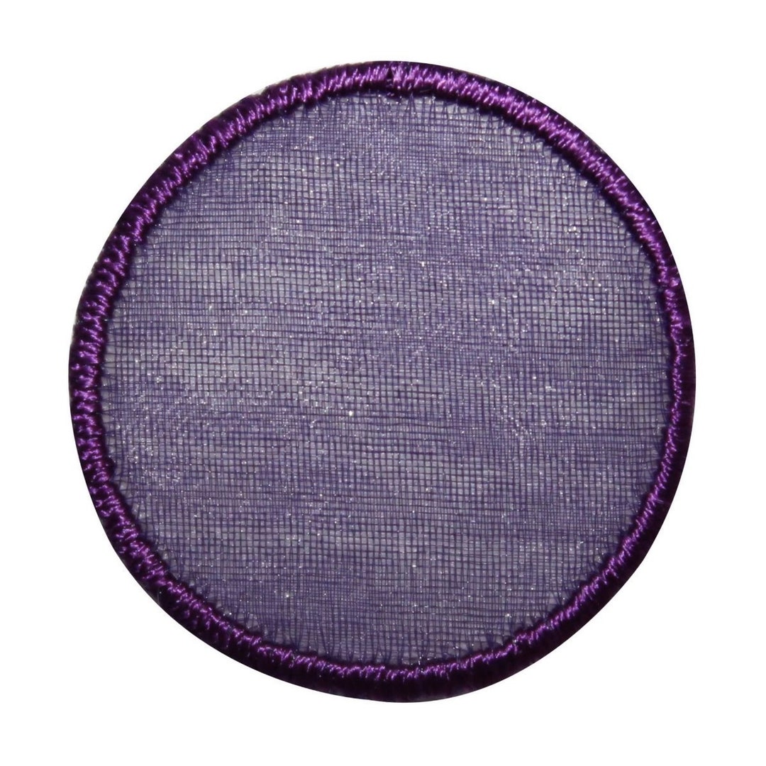 ID 8848 Purple Lace Circle Patch Sheer Cover Ball Embroidered Iron on ...