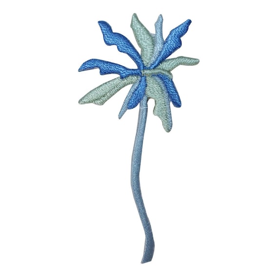 ID 1749 Tropical Palm Tree Patch Beach Ocean Scene Embroidered | Etsy