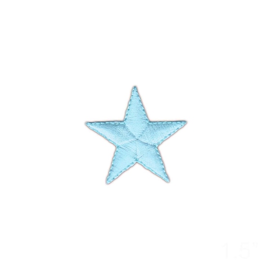 1 1/2 INCH Light Blue Star Patch Galaxy Astrology Embroidered - Etsy