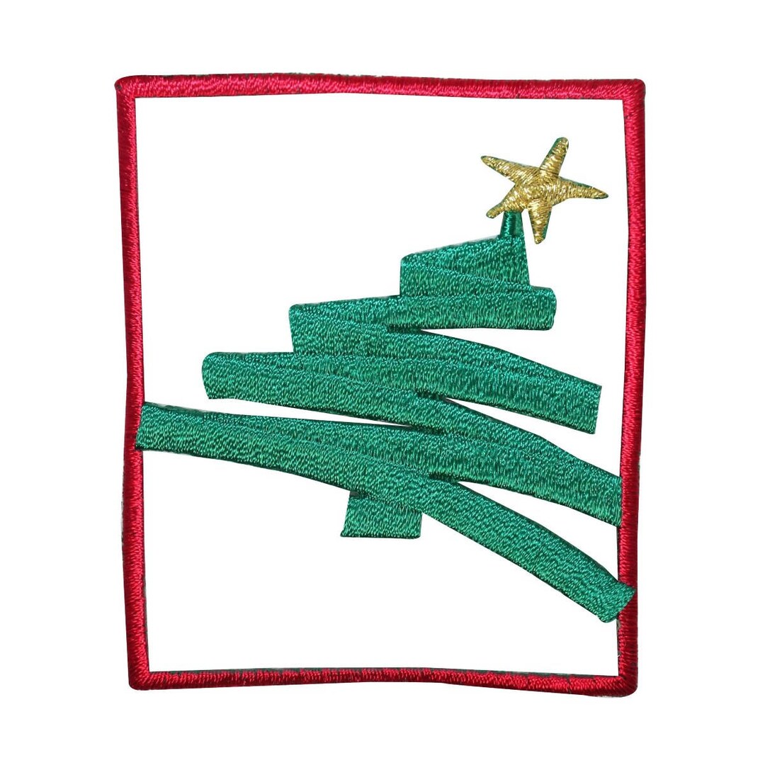 ID 8171A Christmas Tree Badge Patch Craft Emblem Embroidered Iron on ...