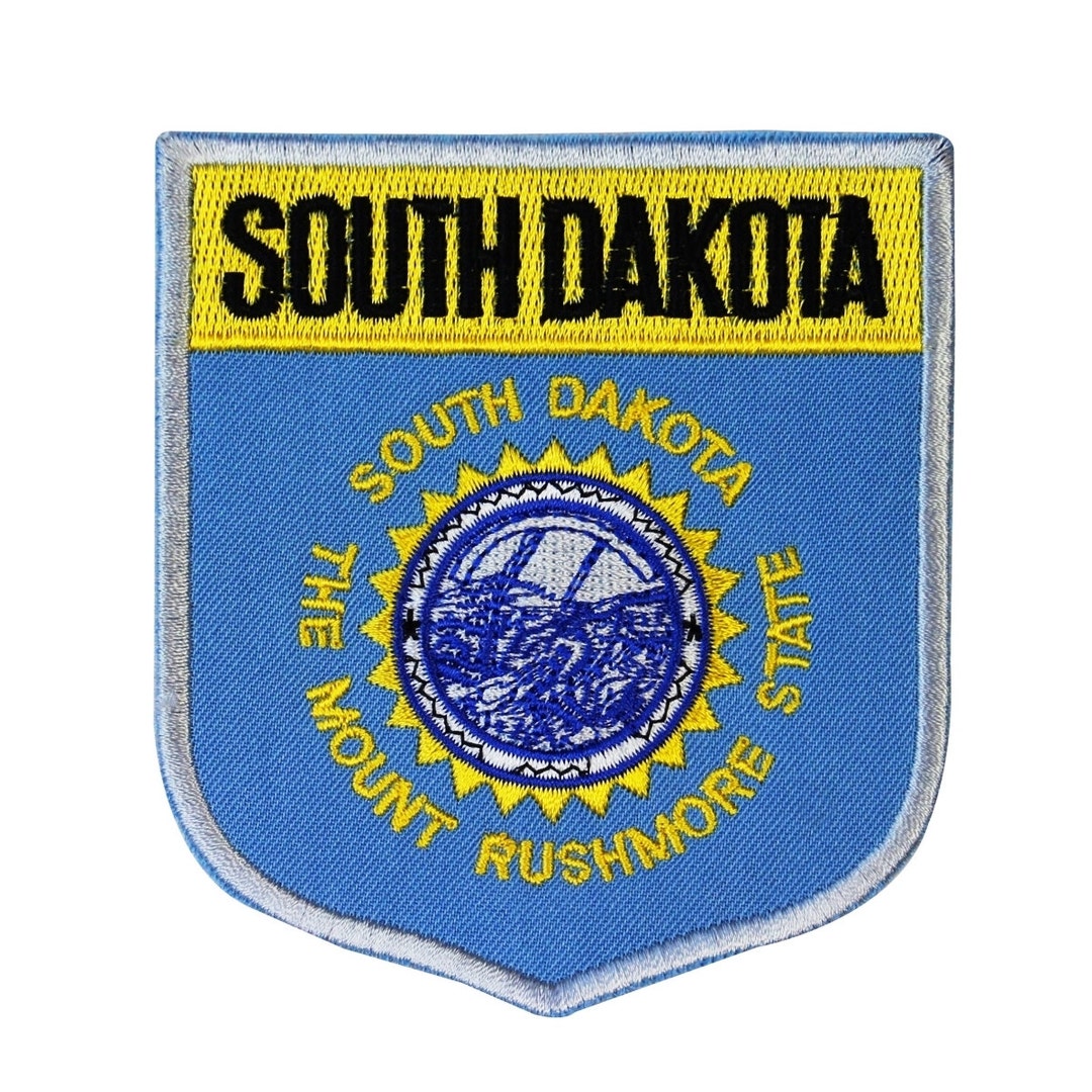 State Flag Shield South Dakota Patch Badge Travel Embroidered Sew on ...