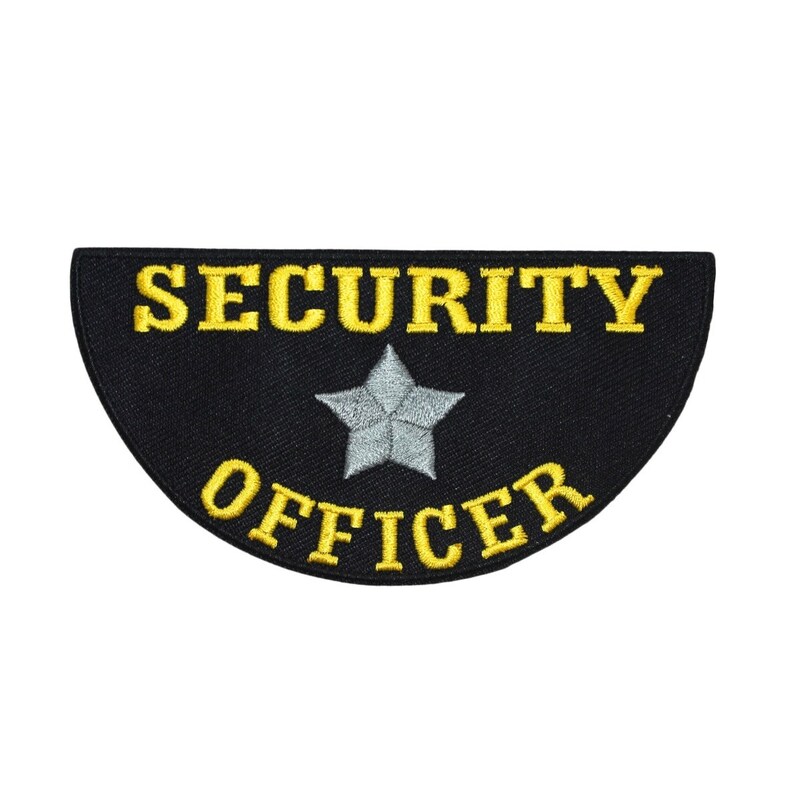 Security Officer Name Tag Patch Private Guard Badge Embroidered Iron on ...