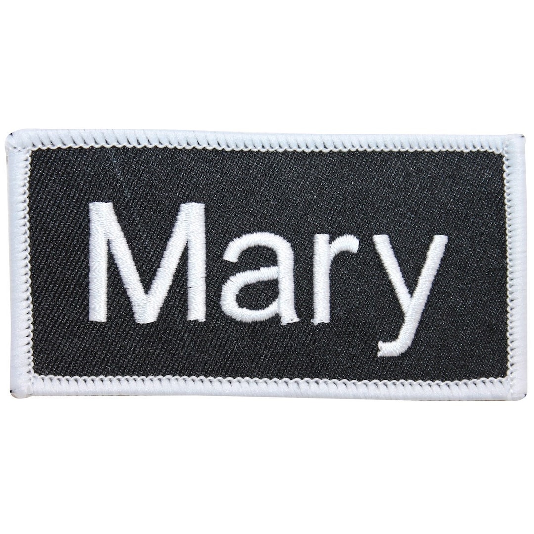 Mary Name Tag Patch Uniform ID Work Shirt Badge Embroidered Iron on ...