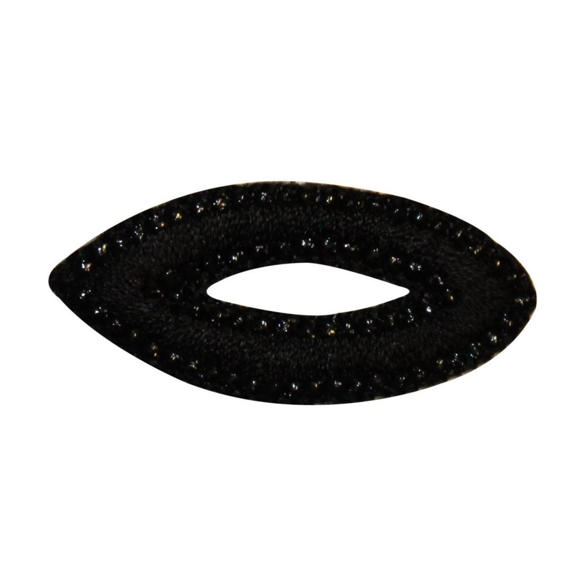 ID 8724 Black Oval Patch Craft Design Loop Shape Embroidered Iron on ...