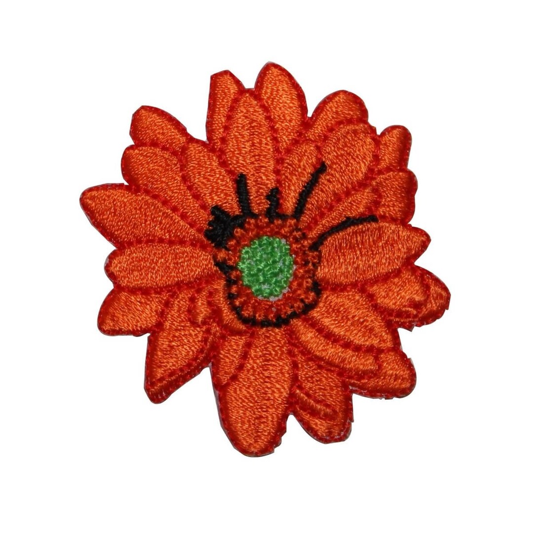 ID 6361 Orange Marigold Flower Patch Garden Blossom Embroidered Iron on ...
