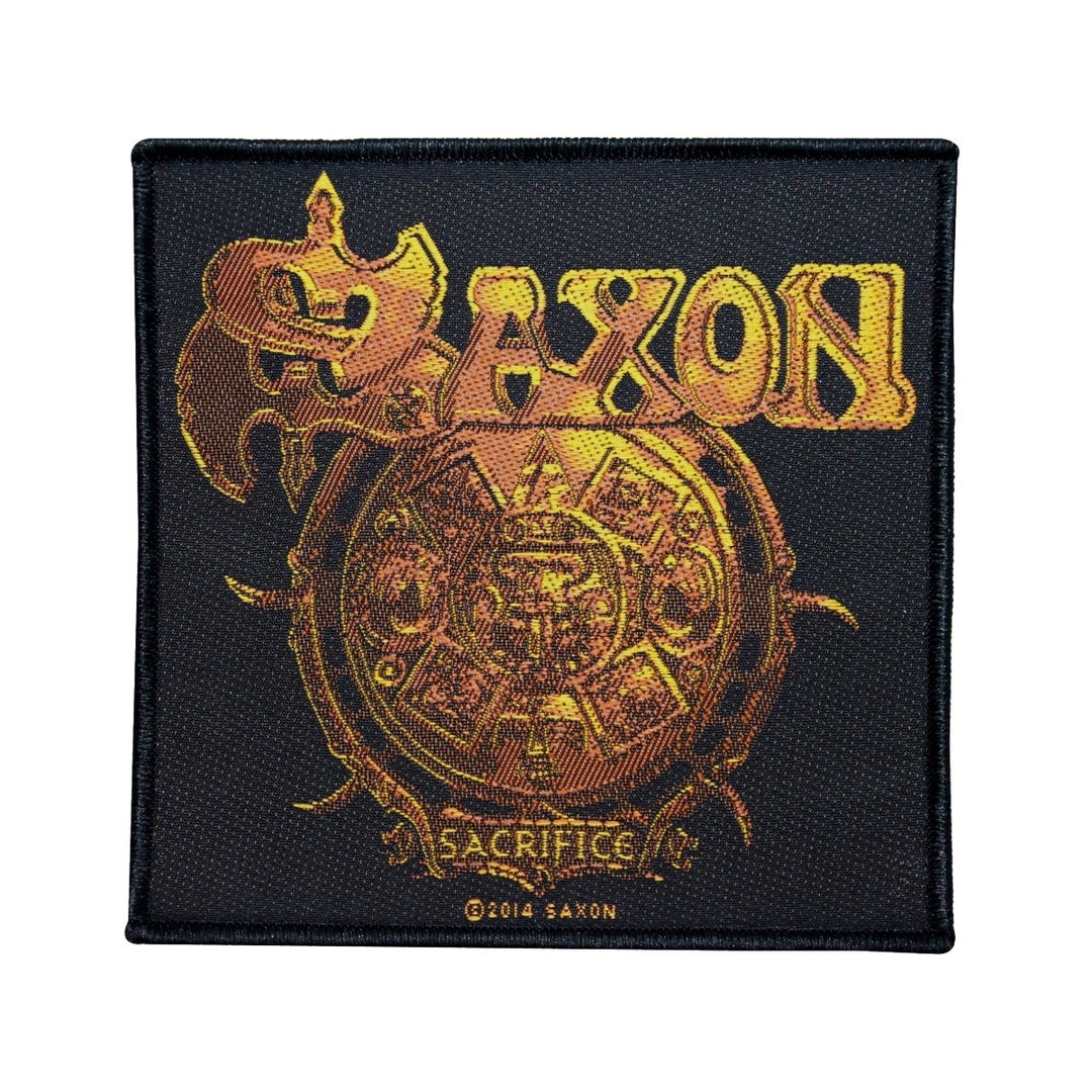 Saxon Sacrifice Patch Cover Art Heavy Metal Band Music Woven Sew on ...