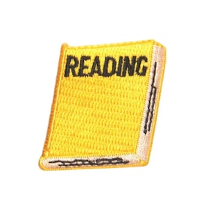 ID 0987C School Reading Book Patch Homework English Embroidered Iron on ...