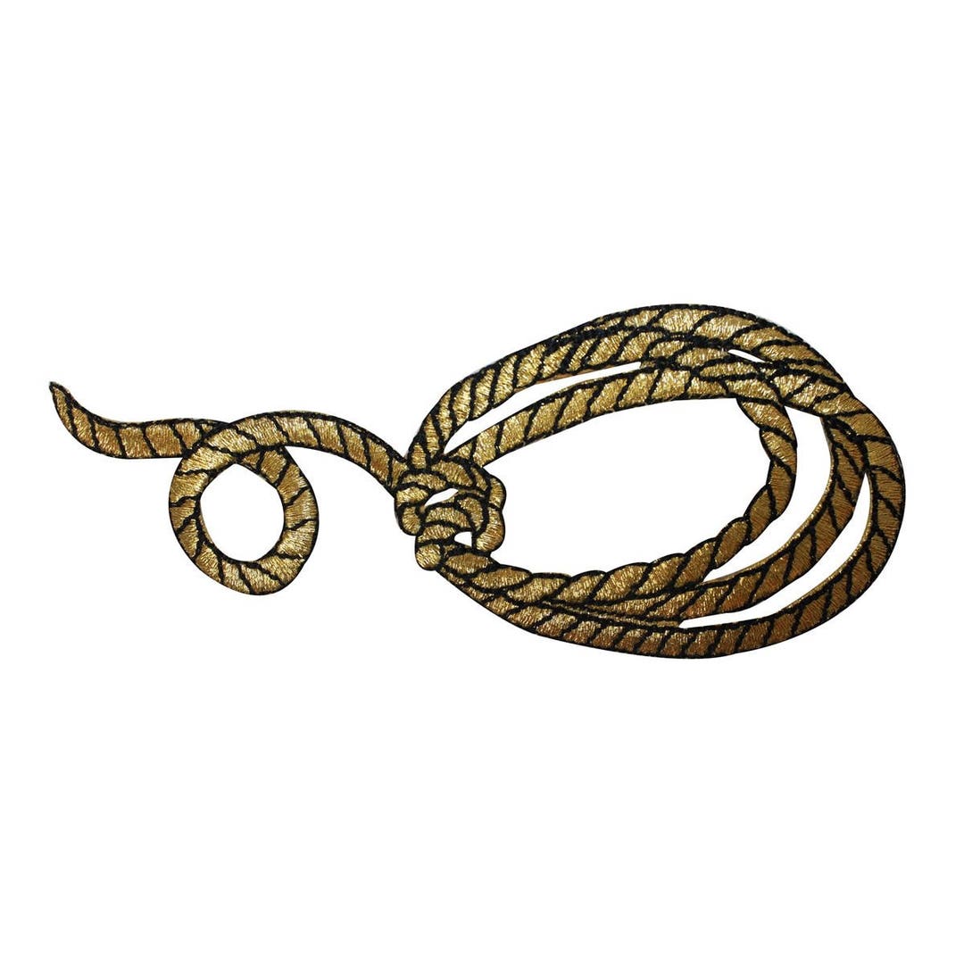 ID 2660 Gold Rope Patch Nautical Boat Ship Marine Embroidered Iron on ...