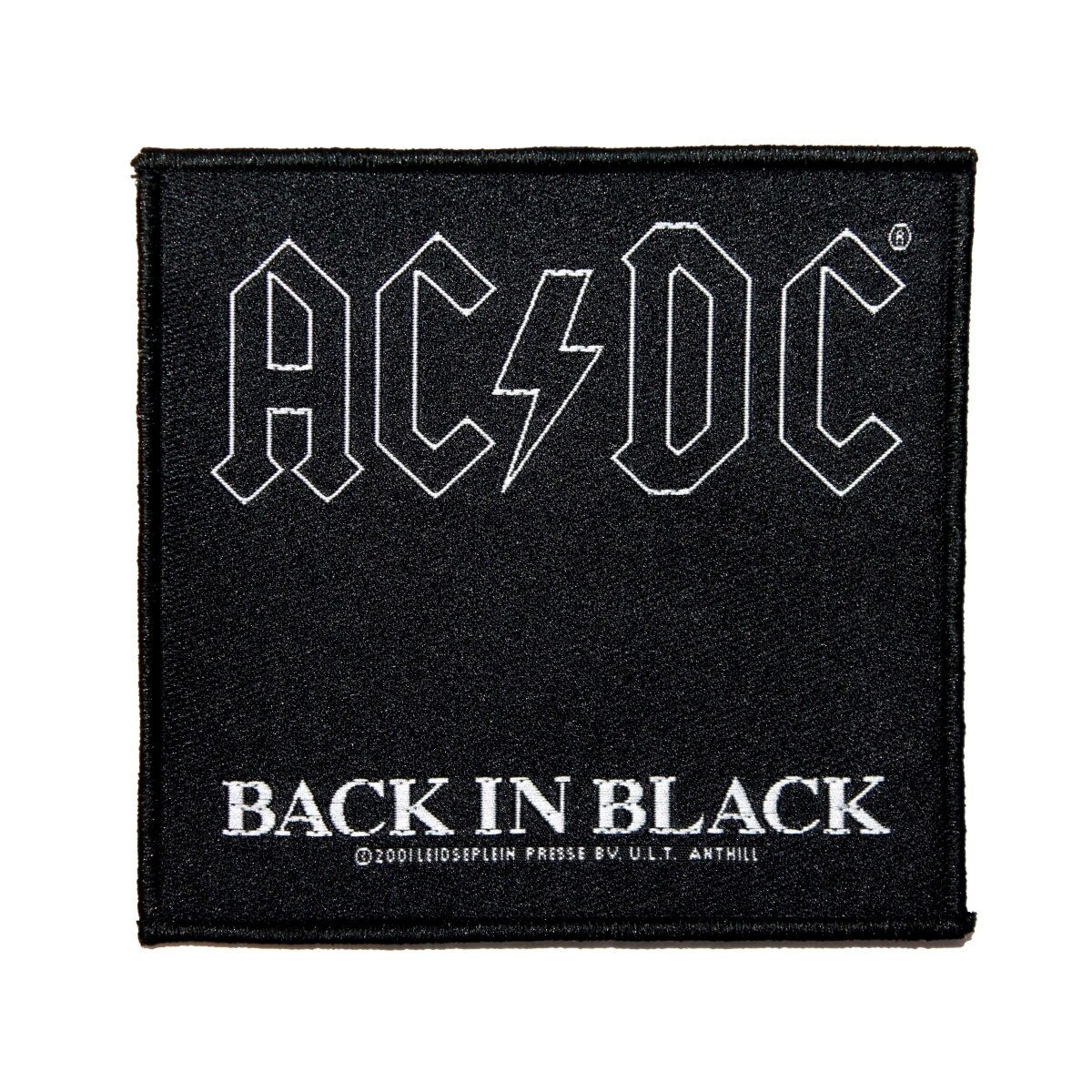 AC/DC ACDC Back in Black Album Cover Patch Hard Rock Music Woven Sew on ...