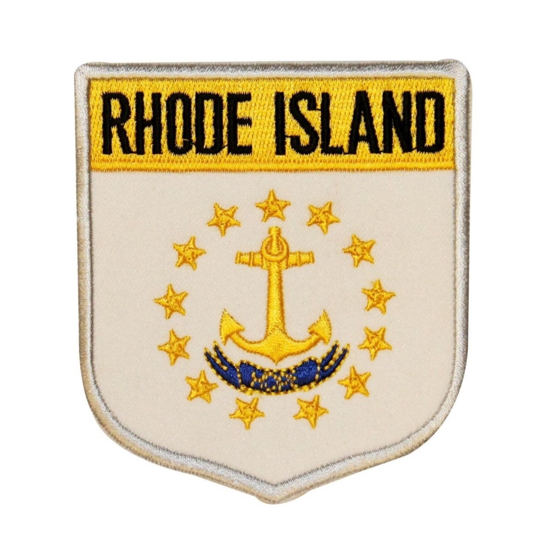 State Flag Shield Rhode Island Patch Badge Travel Embroidered Iron on ...