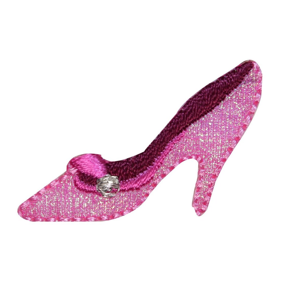 ID 8537 Sparkly High Heel Shoe Patch Dance Fashion Embroidered Iron on ...