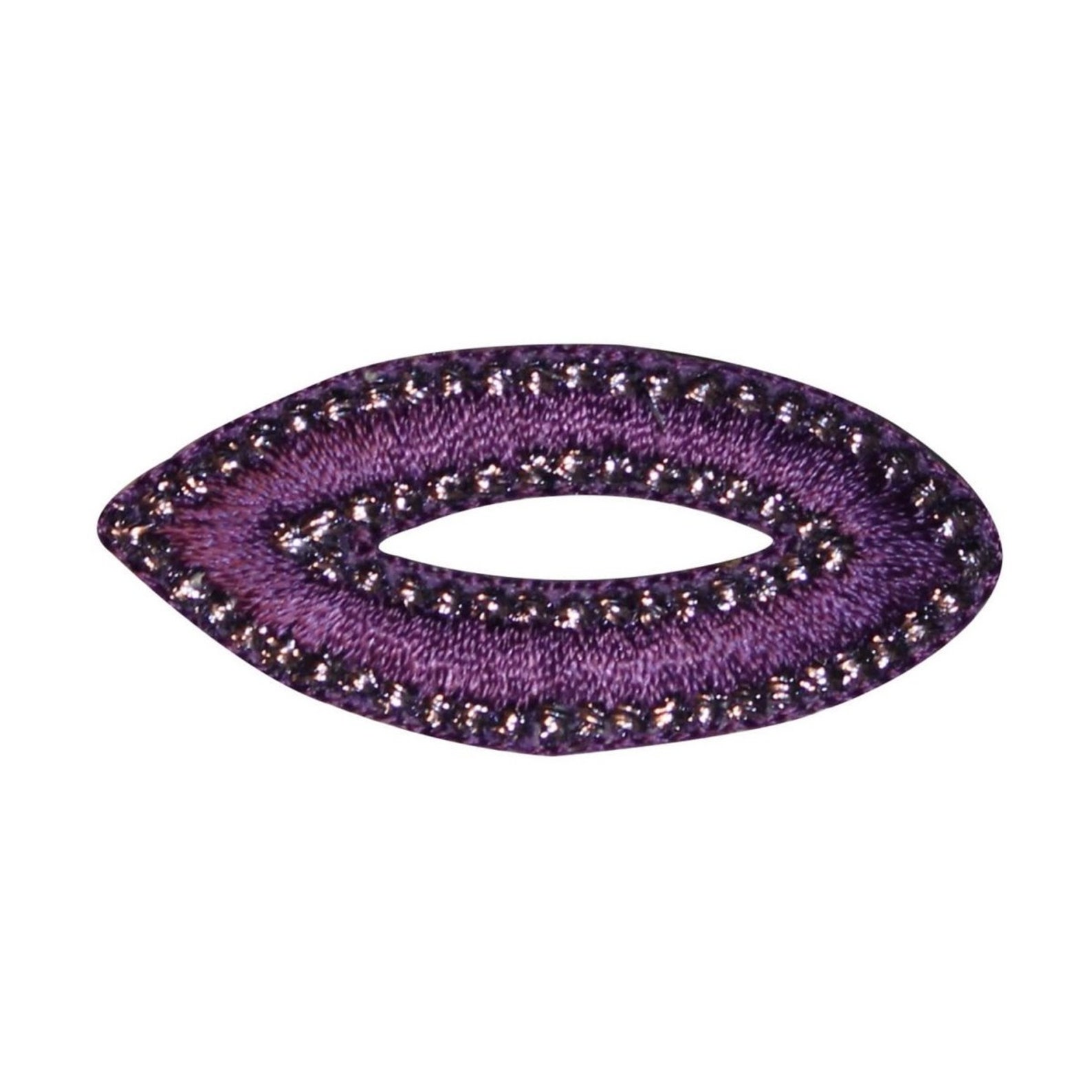 ID 8727 Purple Oval Patch Craft Design Loop Shape Embroidered | Etsy