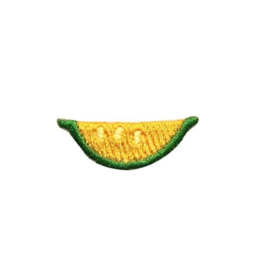 ID 1209D Slice of Lime Patch Summer Fruit Food Embroidered Iron on ...
