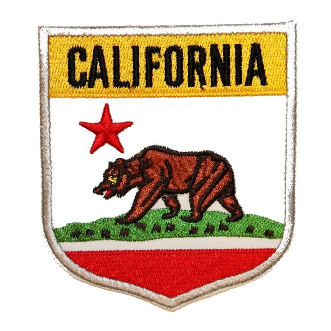 State Flag Shield California Patch Badge Travel USA Embroidered Iron on ...