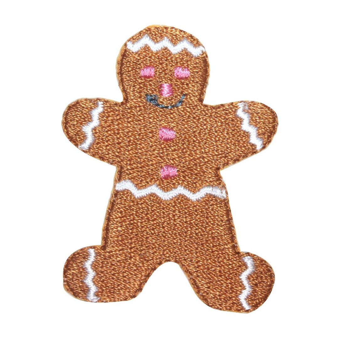 ID 8204C Gingerbread Man Patch Christmas Cookie Embroidered Iron on ...