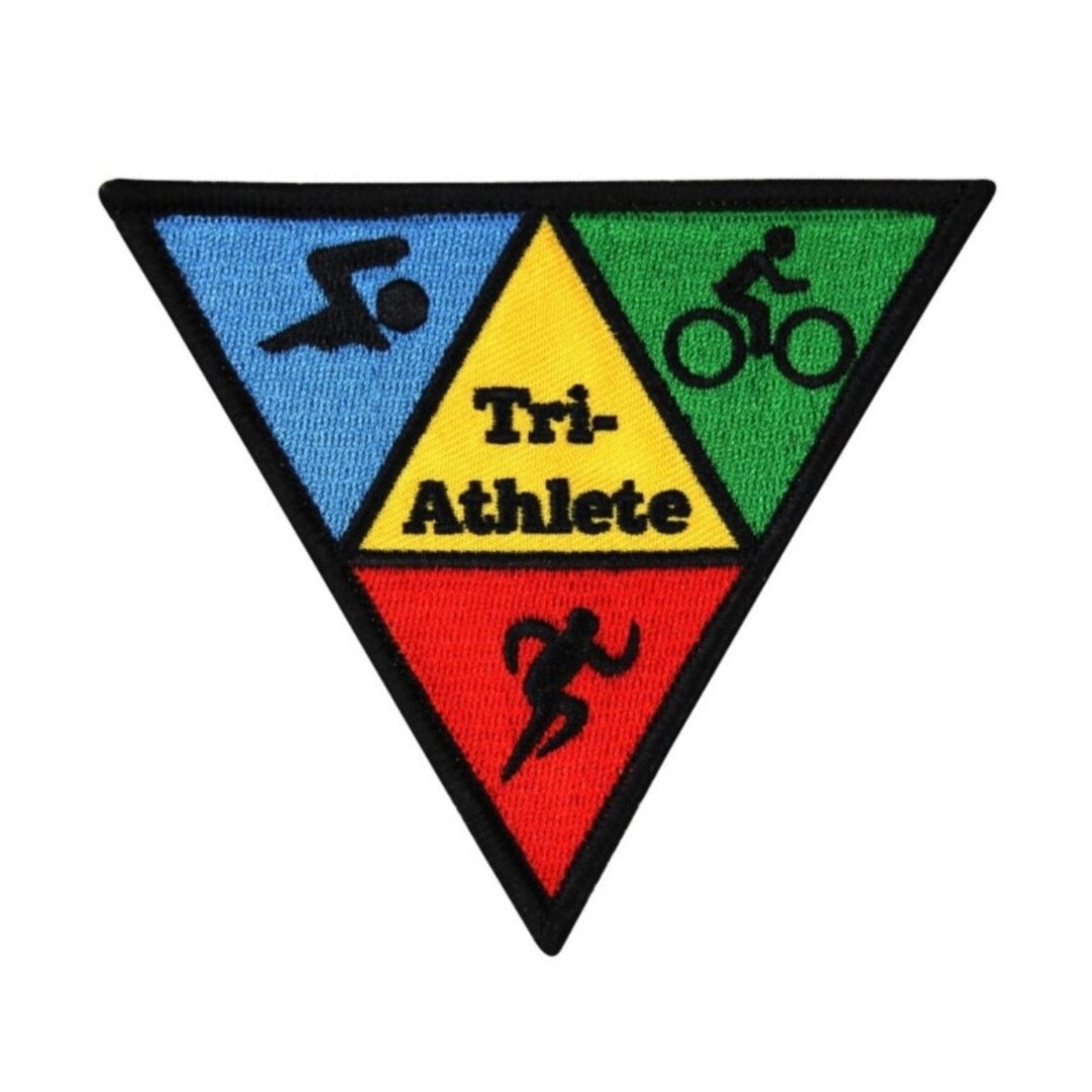Triathlon tri-athlete Sport Patch Swim Cycle Run Participant Iron-on ...