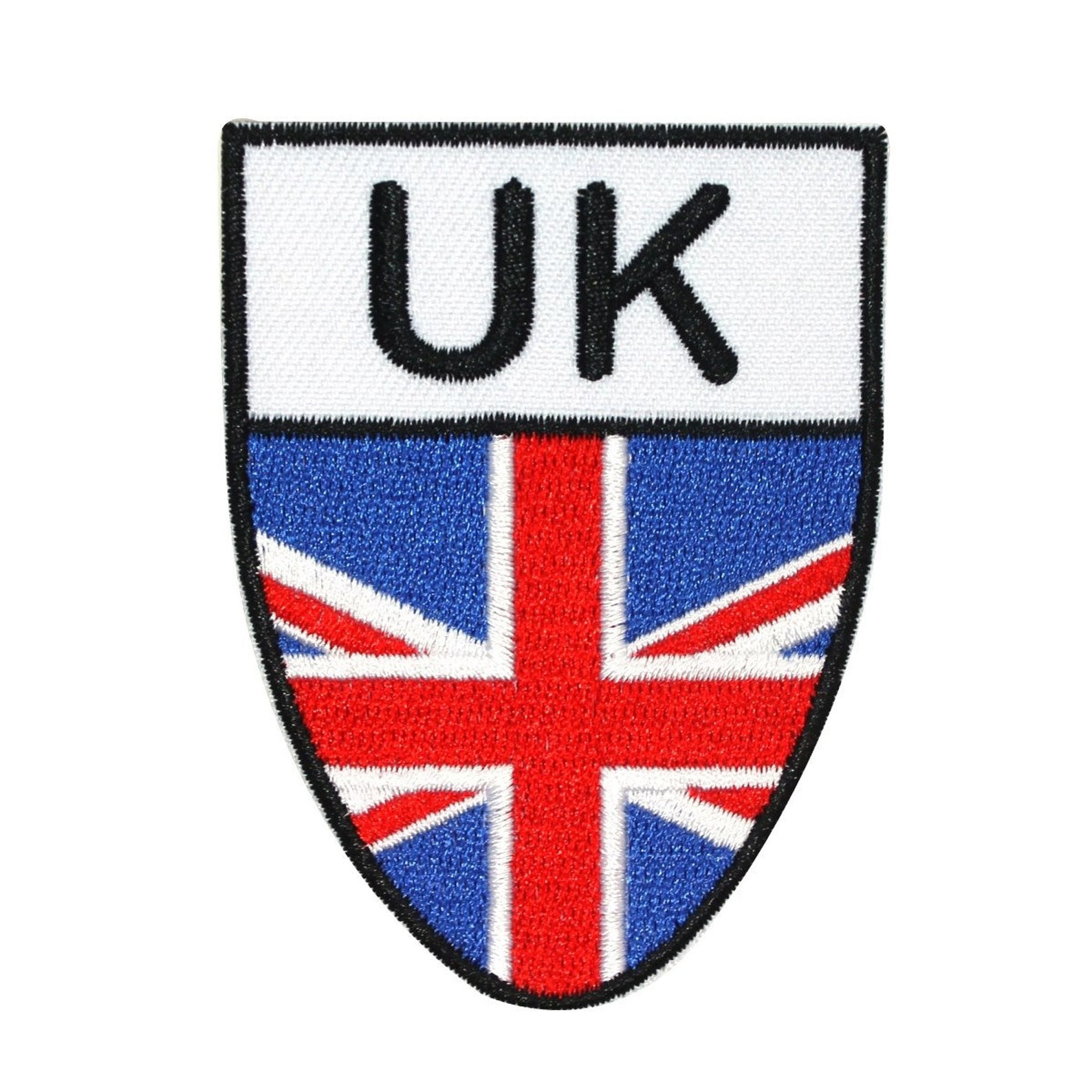 United Kingdom National Flag Shield Patch Badge UK Embroidered - Etsy