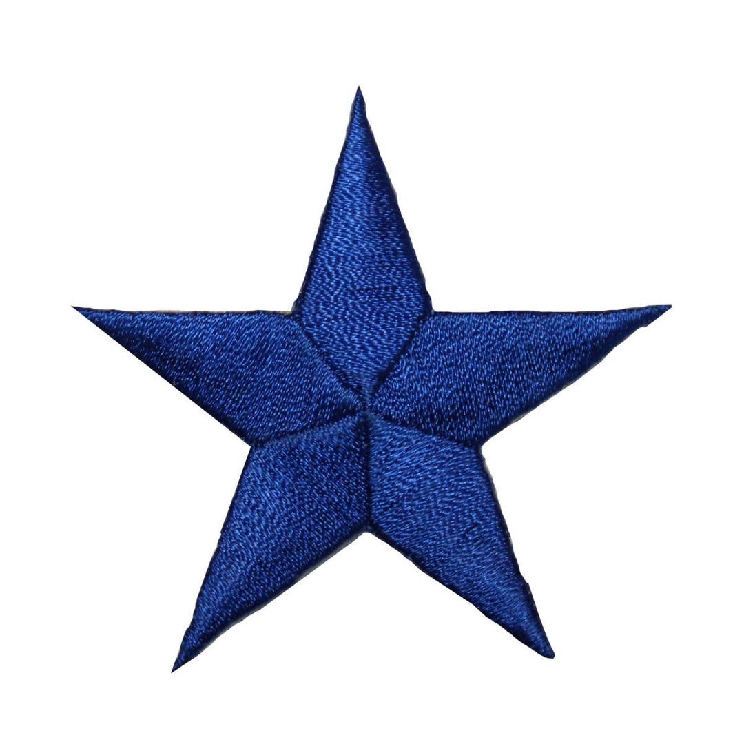 ID 3440 Blue Star Patch Symbol Space Night Sky Embroidered Iron on ...