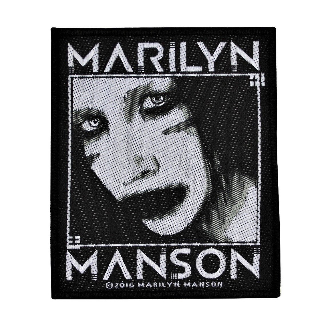 Marilyn Manson Villain Patch Portrait Alternative Music Woven - Etsy