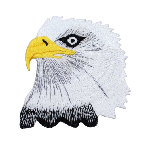 American Bald Eagle Bird Head Embroidered Patch Iron on - Etsy